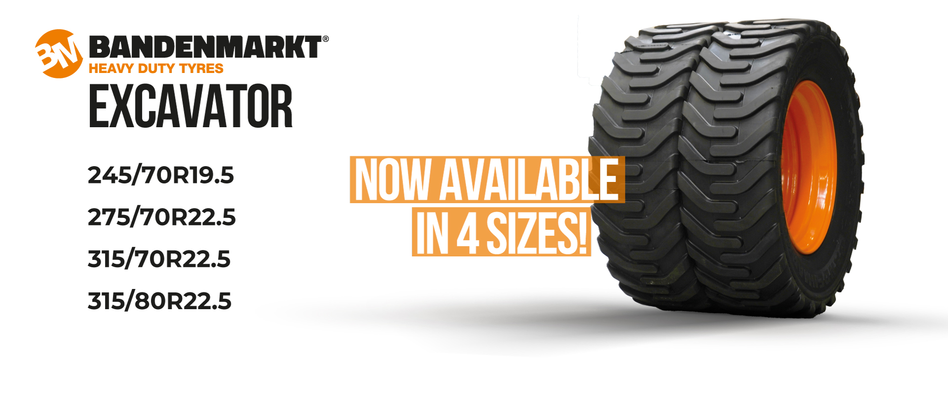 The perfect dual assembly tyres for your Excavator – HBI Tyres & Wheels