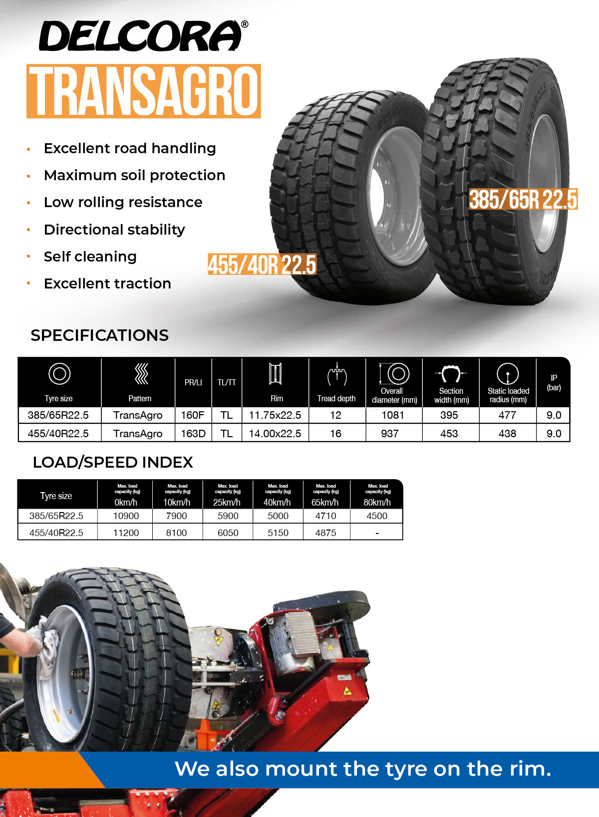 Excellent road handling with Delcora® Transagro – HBI Tyres & Wheels