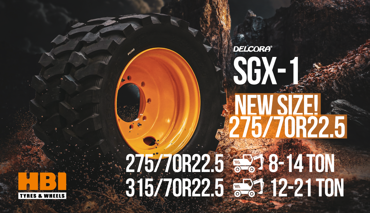Wheeled Excavator Tyres Delcora® SGX-1 – HBI Tyres & Wheels